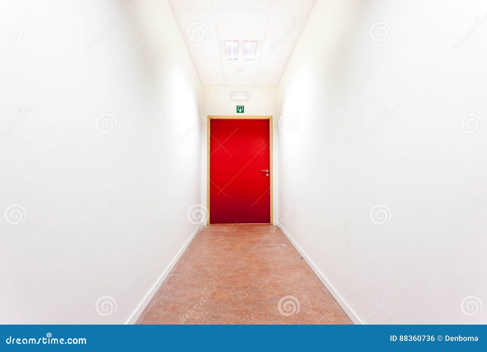 An Corridor with an Emergency Exit Stock Photo - Image of office ...