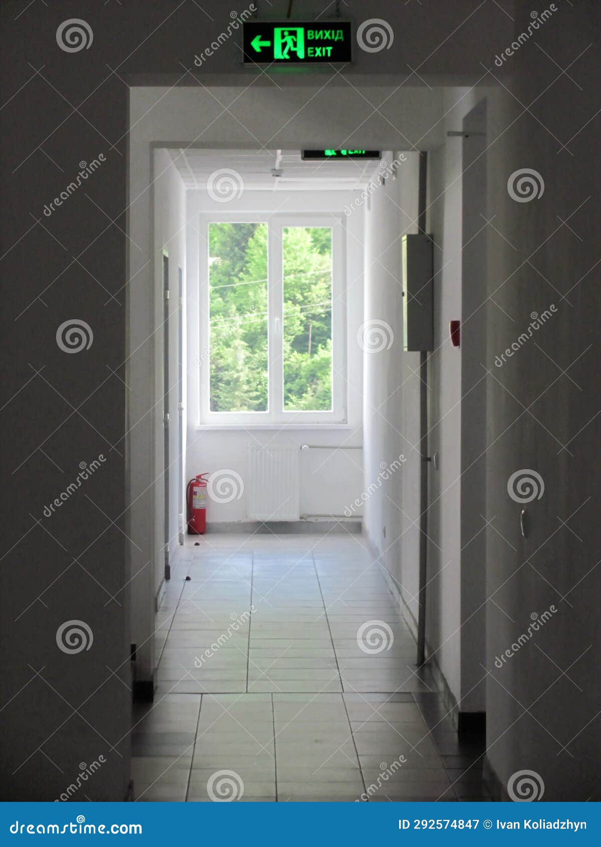 Corridor at the factory stock image. Image of wall, production - 292574847