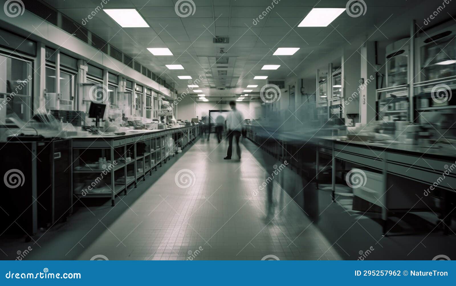 A Corridor in a Warehouse a Corridor in a Factory Stock Illustration ...