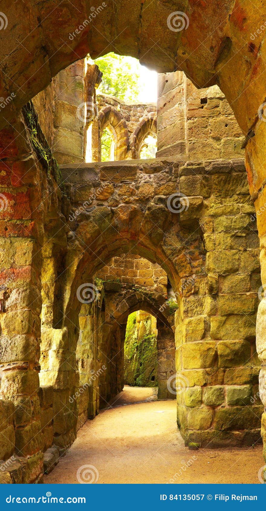 Corridor in a Former Medieval Gothic Monastery Stock Image - Image of ...