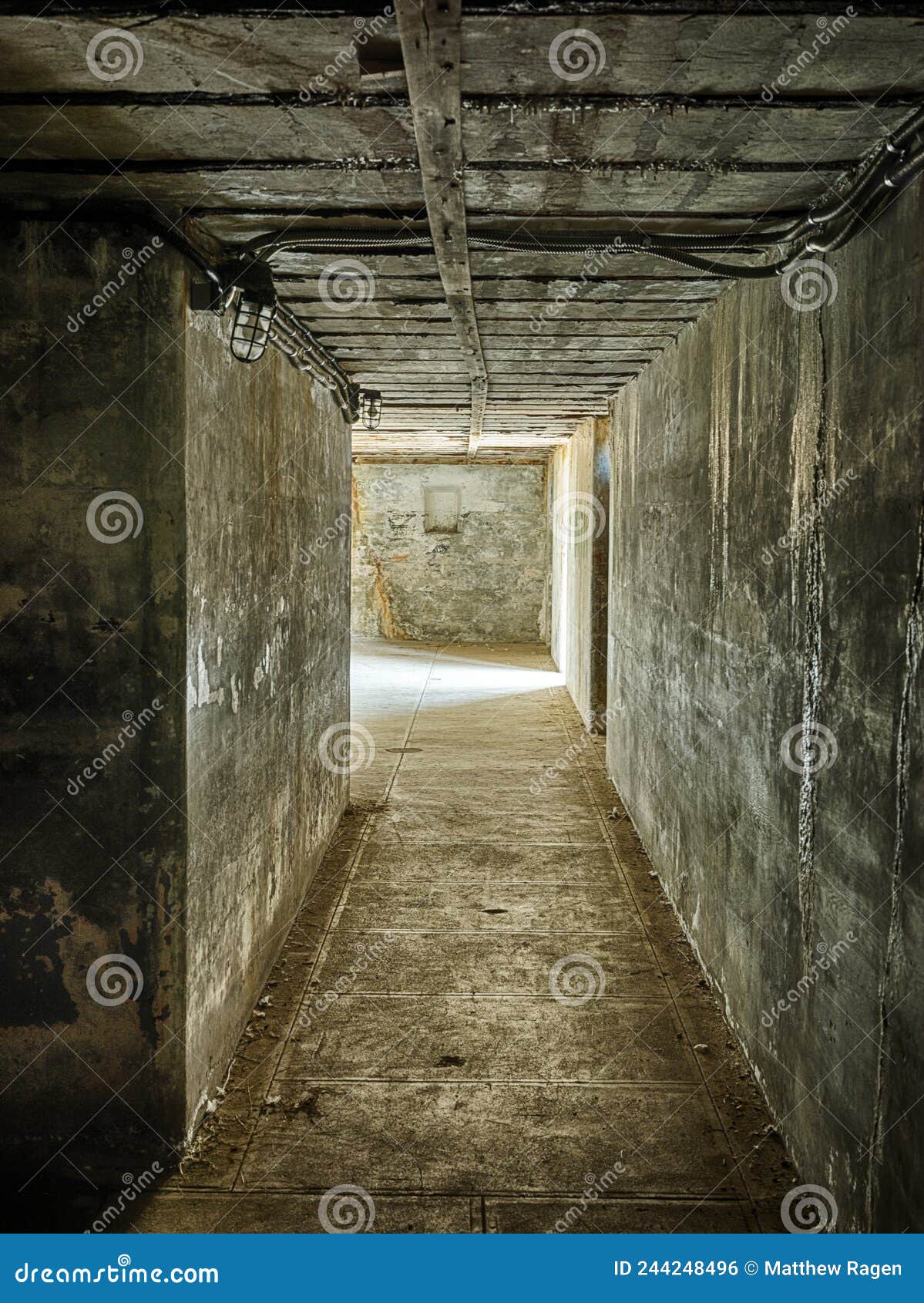 Corridor in Fort Casey stock photo. Image of long, fort - 244248496
