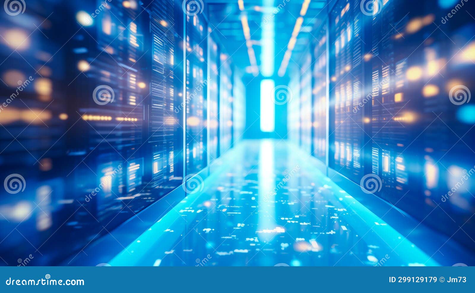 Corridor Full of Electronic Devices or Computer Servers, Server Room ...