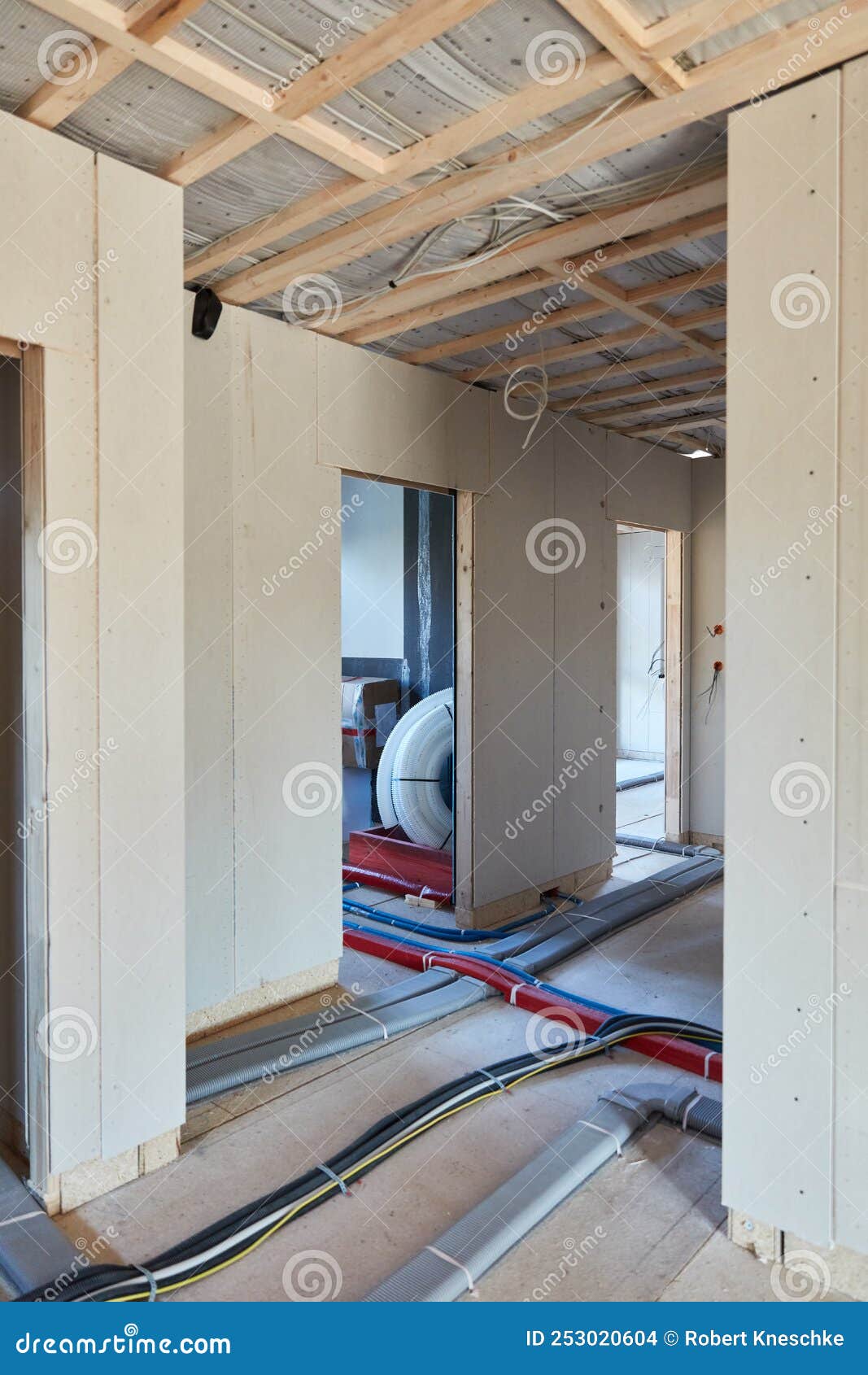 Corridor or Hallway As Construction Site for New House Construction ...