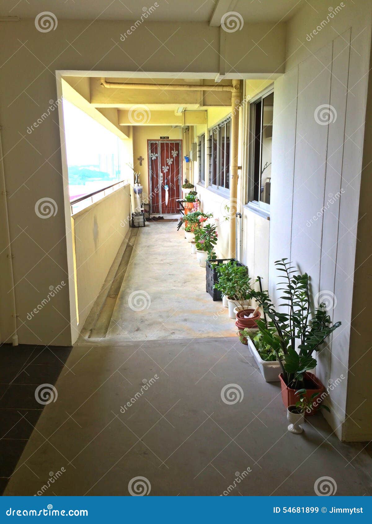 Corridor - HDB flat stock image. Image of gate, apartment - 54681899