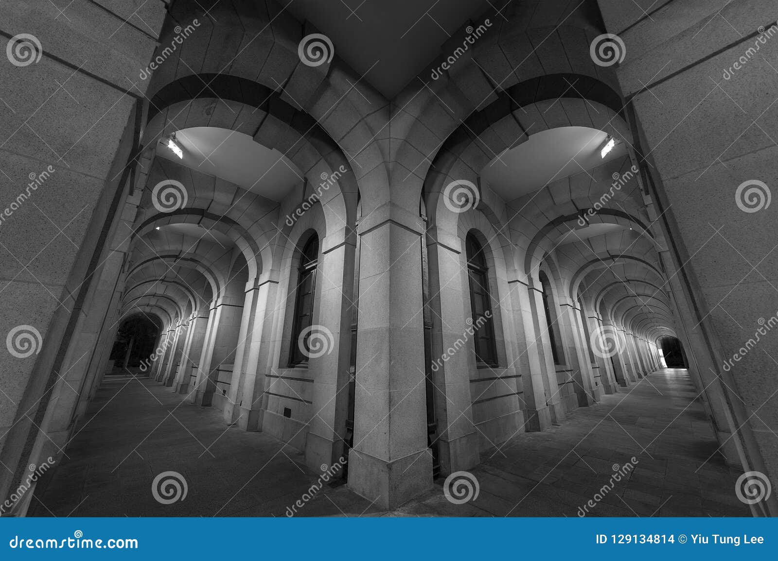Classic corridor stock photo. Image of city, black, detail - 129134814