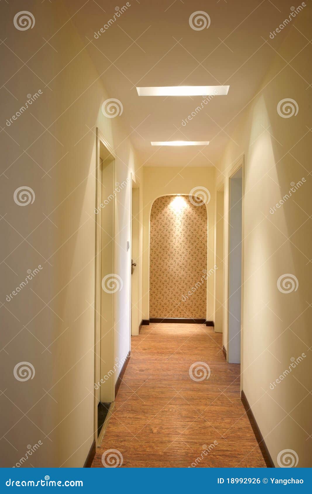 Corridor in home stock photo. Image of construction, aisle - 18992926