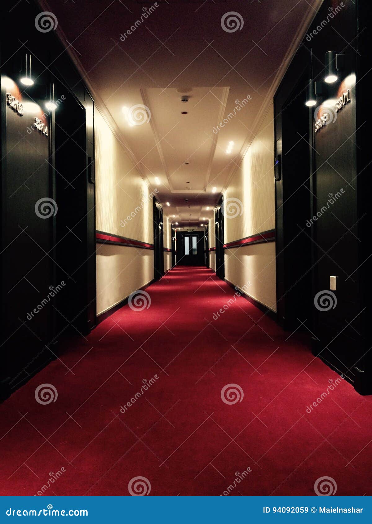 Corridor hotel stock image. Image of perspective, carpet - 94092059