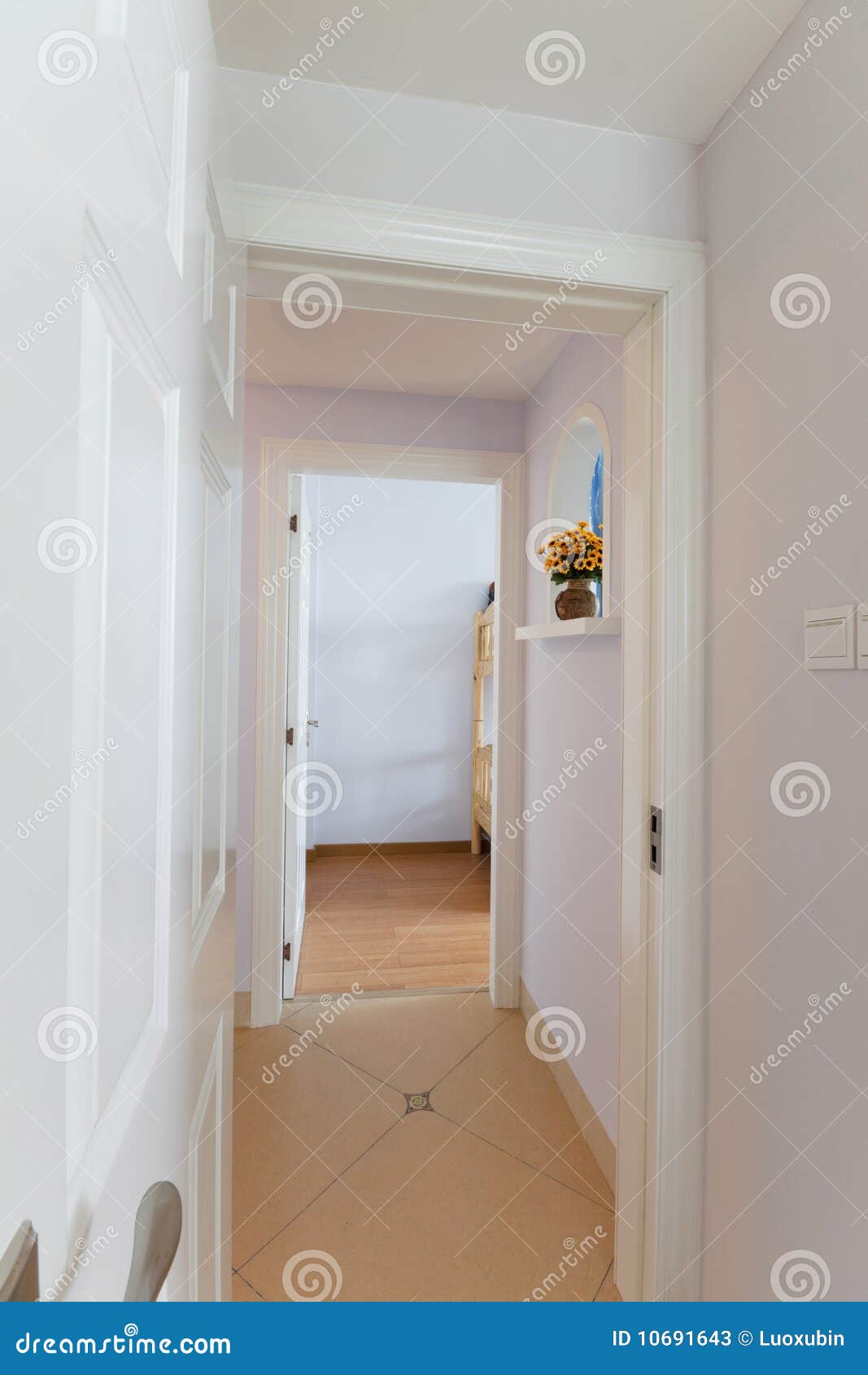 Corridor in a house stock image. Image of wall, house - 10691643