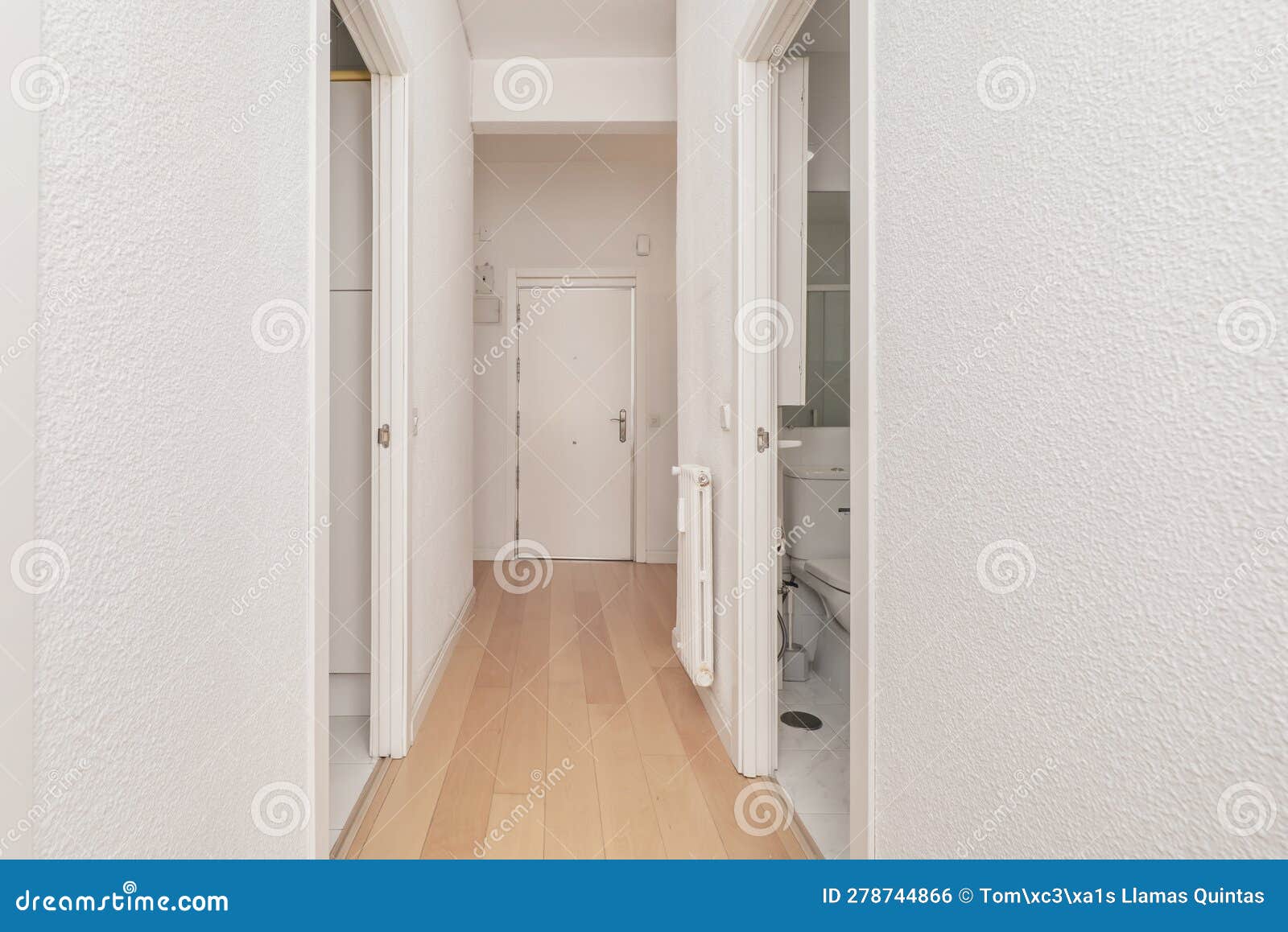 A Corridor of a House with Access Doors To Several Rooms Stock Photo ...