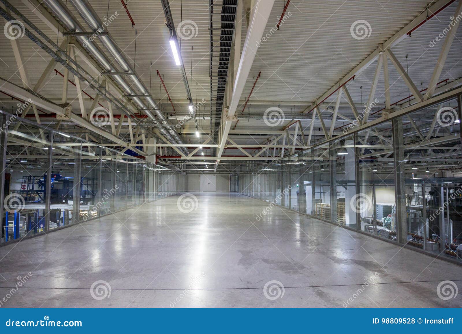 Corridor in an Industrial Premises Stock Photo - Image of floor ...