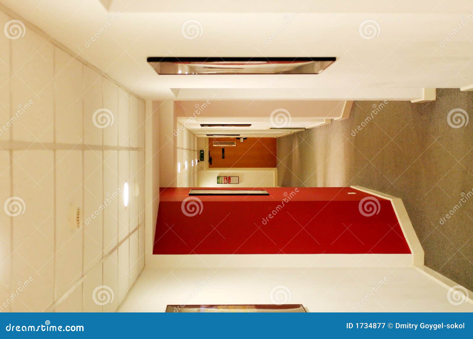 Corridor Inside Passenger Trains Or Light Rail Tram. Royalty-Free Stock ...