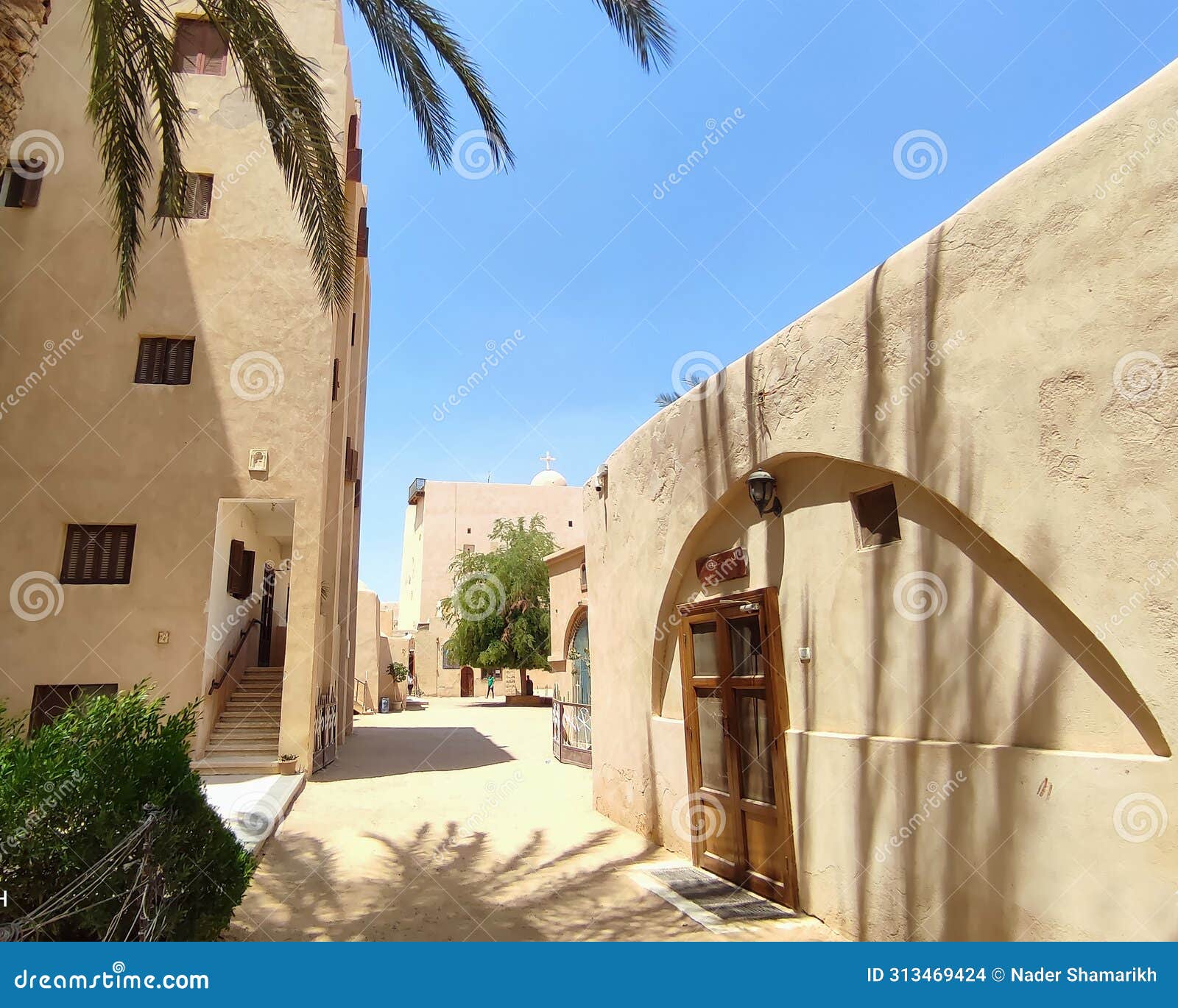 A Corridor Inside a Monastery of the Egyptian Coptic Monastic Order ...
