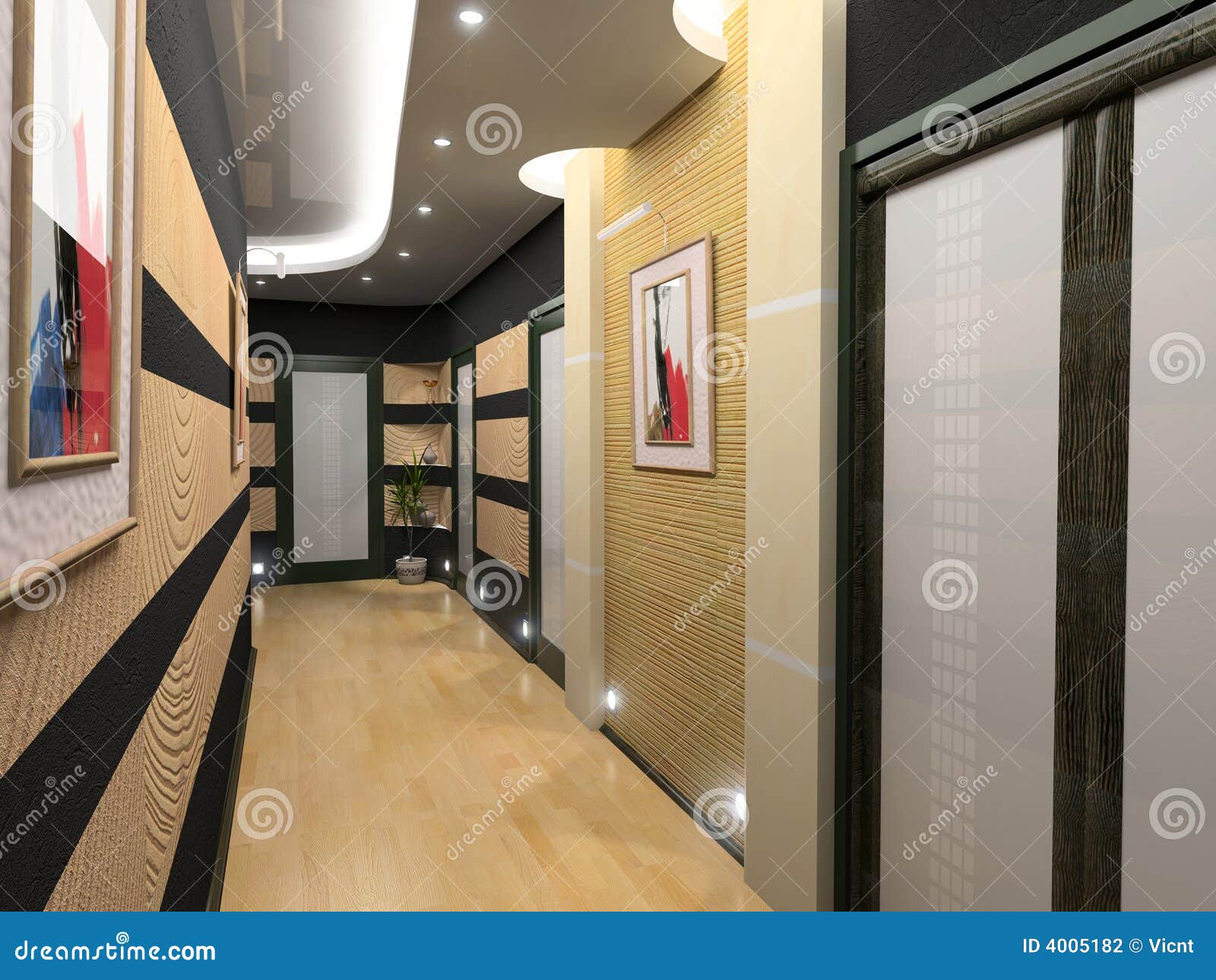 Corridor interior stock photo. Image of corridor, rooms - 4005182