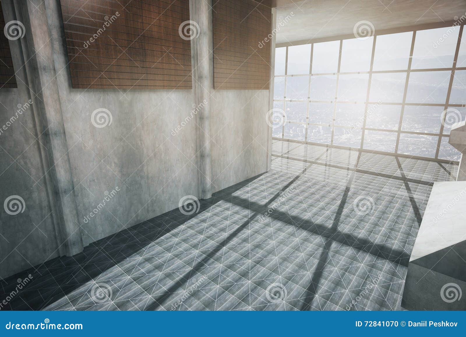 Corridor interior sideview stock illustration. Illustration of concept ...