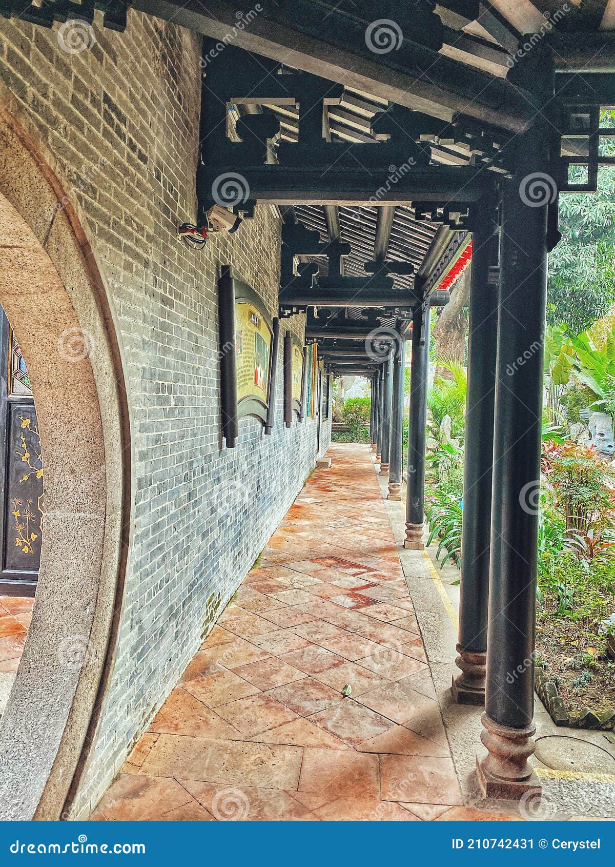 Corridor Landscape of Chinese Classical Architecture Stock Image ...