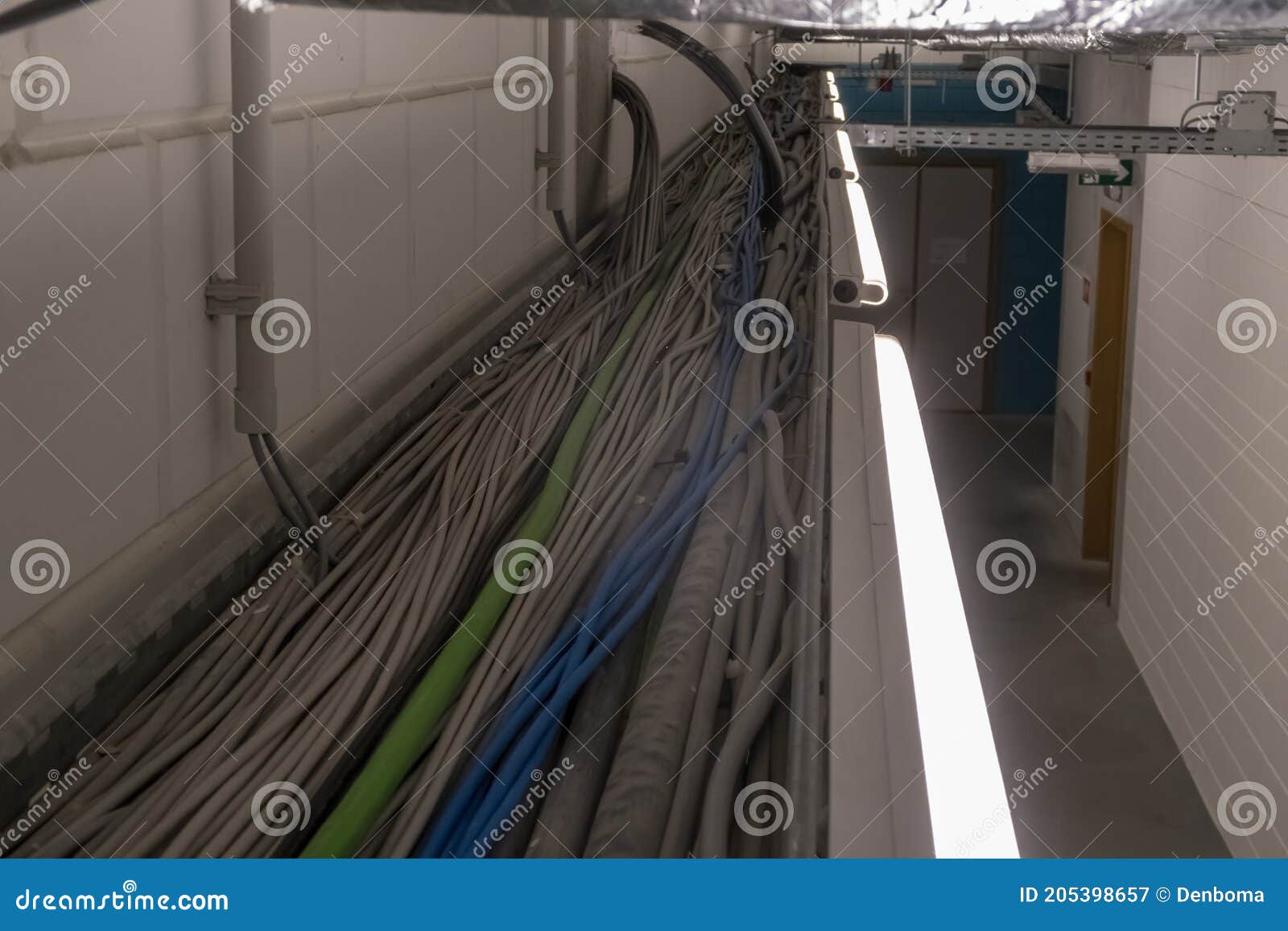 Ceiling Cable Pipe Good Manage In Construction Building Network ...