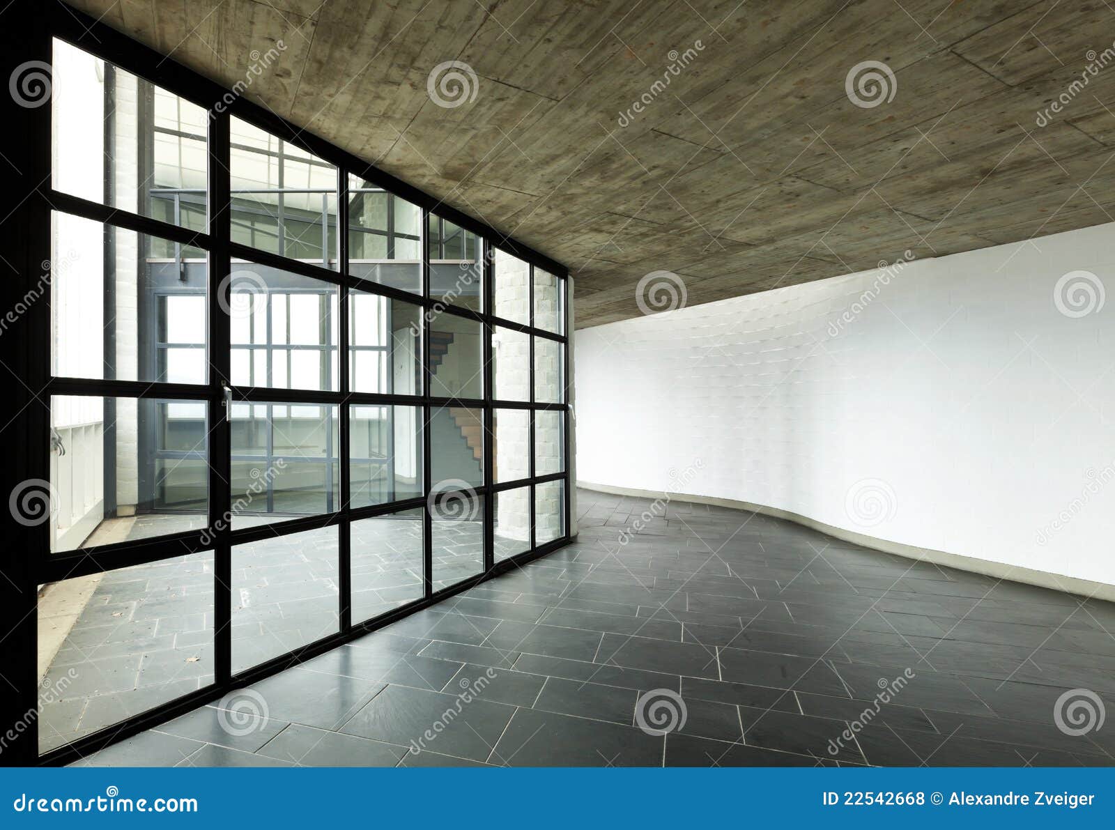 Corridor, large window stock photo. Image of interior - 22542668