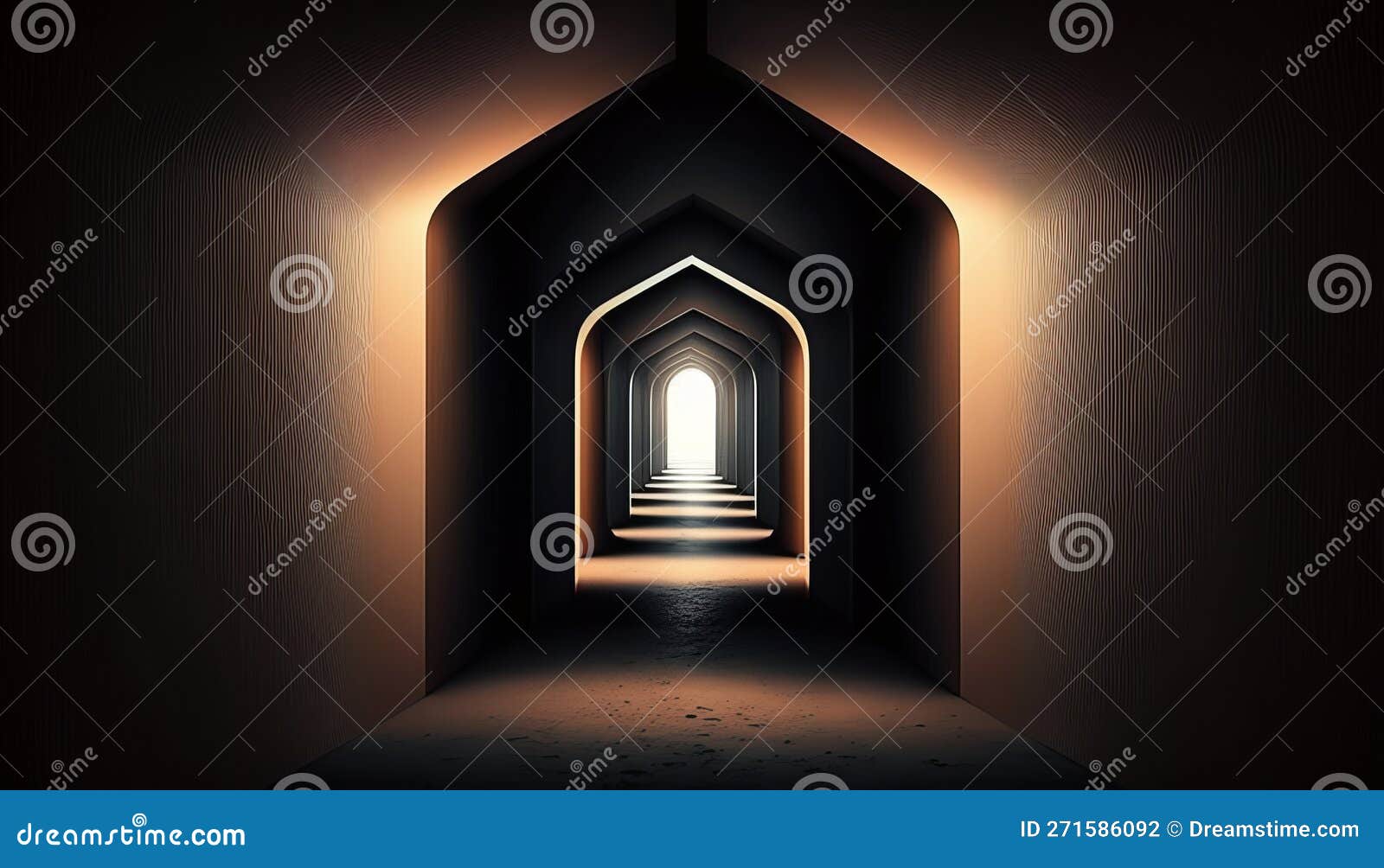 Corridor with Light Background. Using Your Project UI UX Design. Stock ...