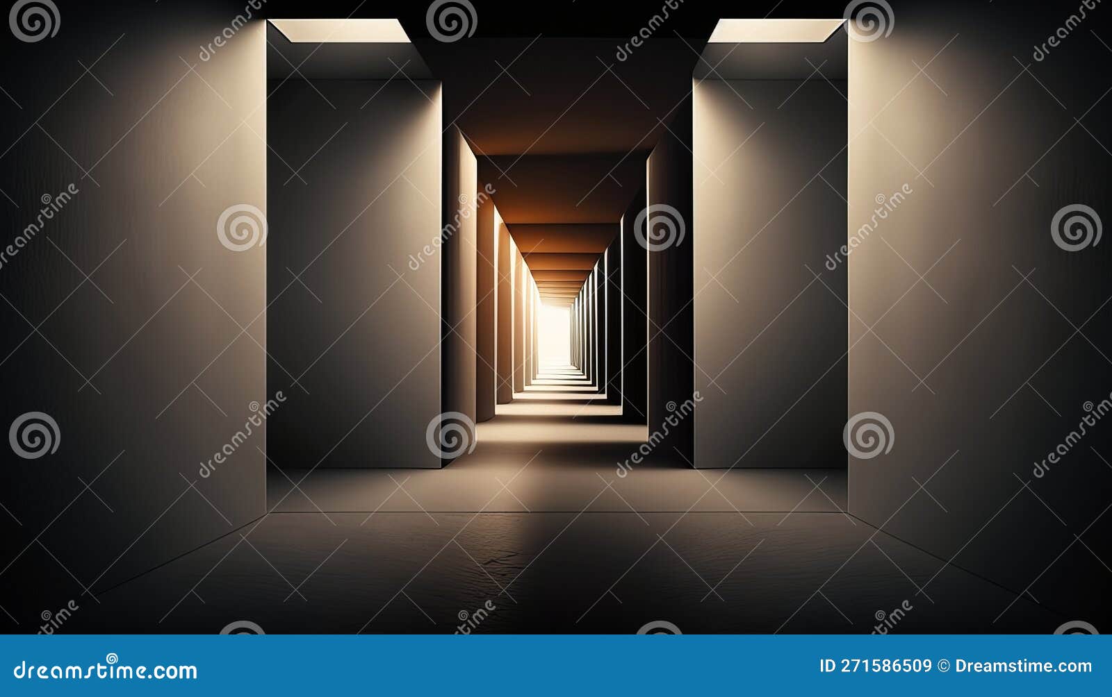 Corridor with Light Background. Using Your Project UI UX Design. Stock ...