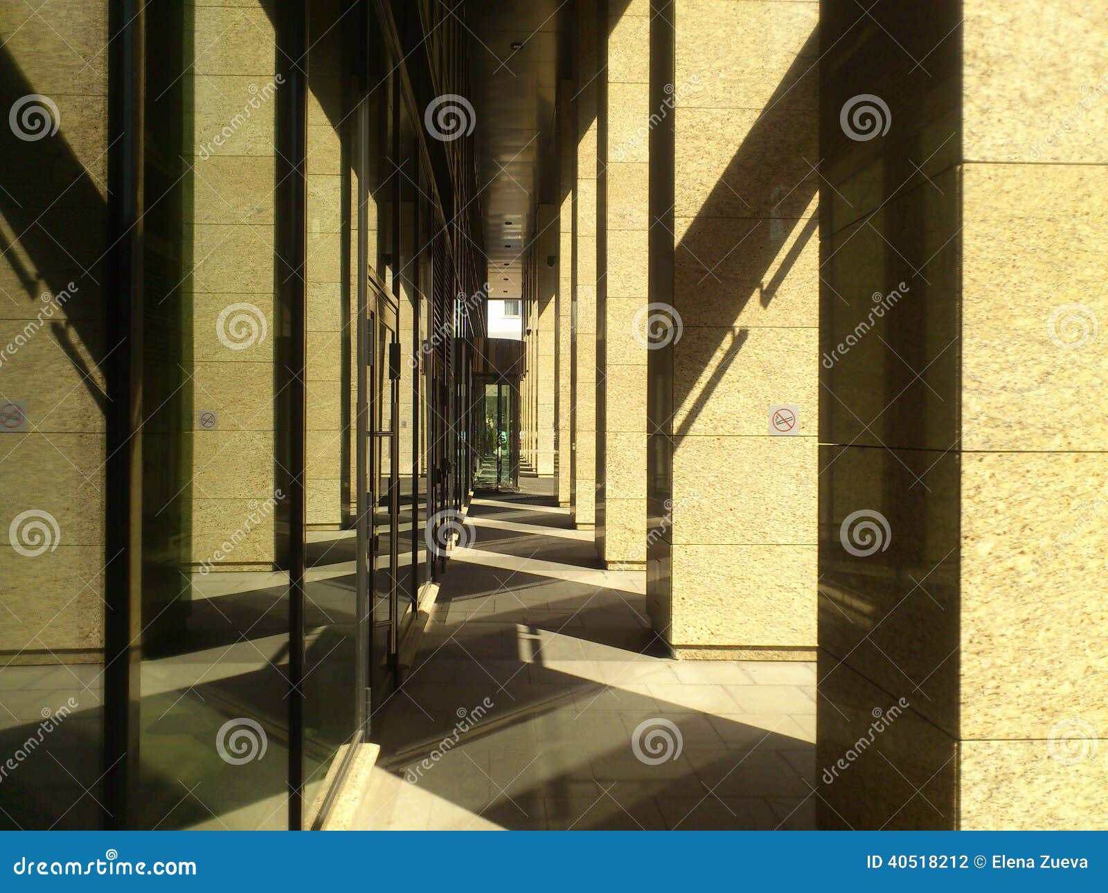 Corridor stock photo. Image of columns, shadow, modern - 40518212