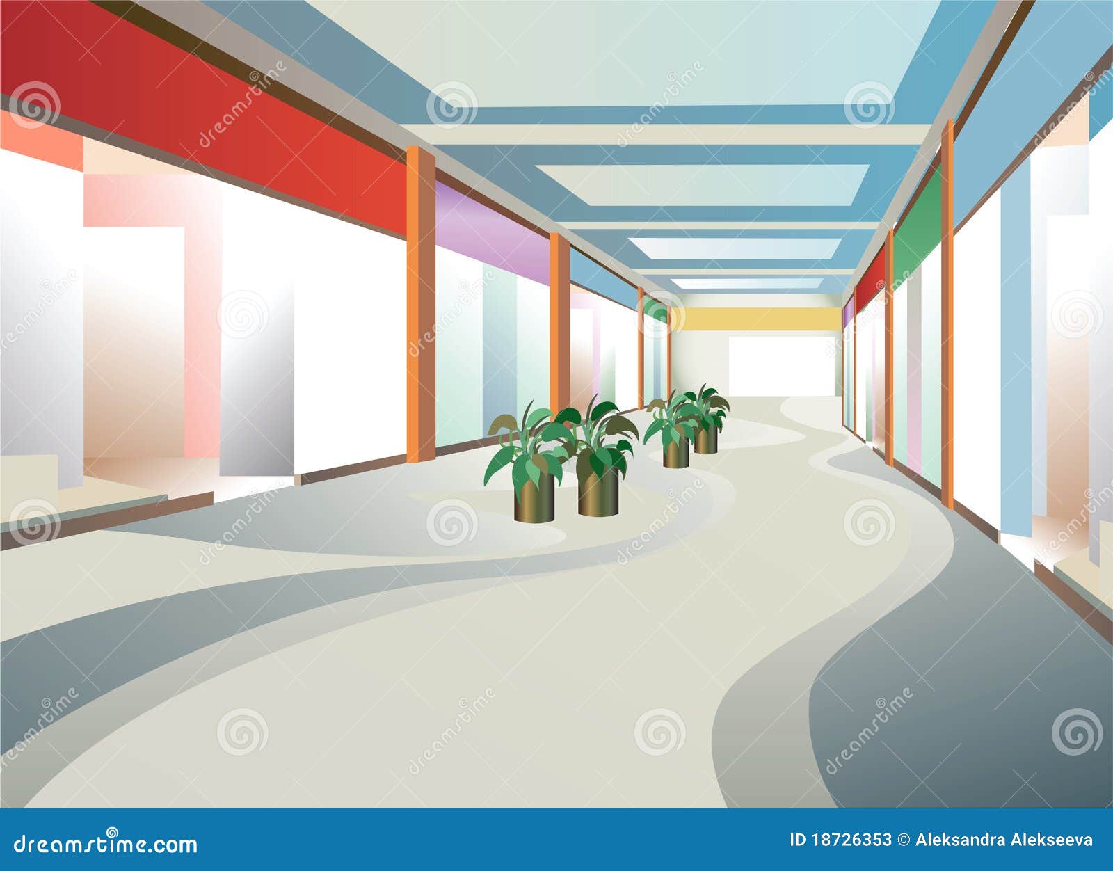 Mall Corridor Stock Illustrations – 508 Mall Corridor Stock ...