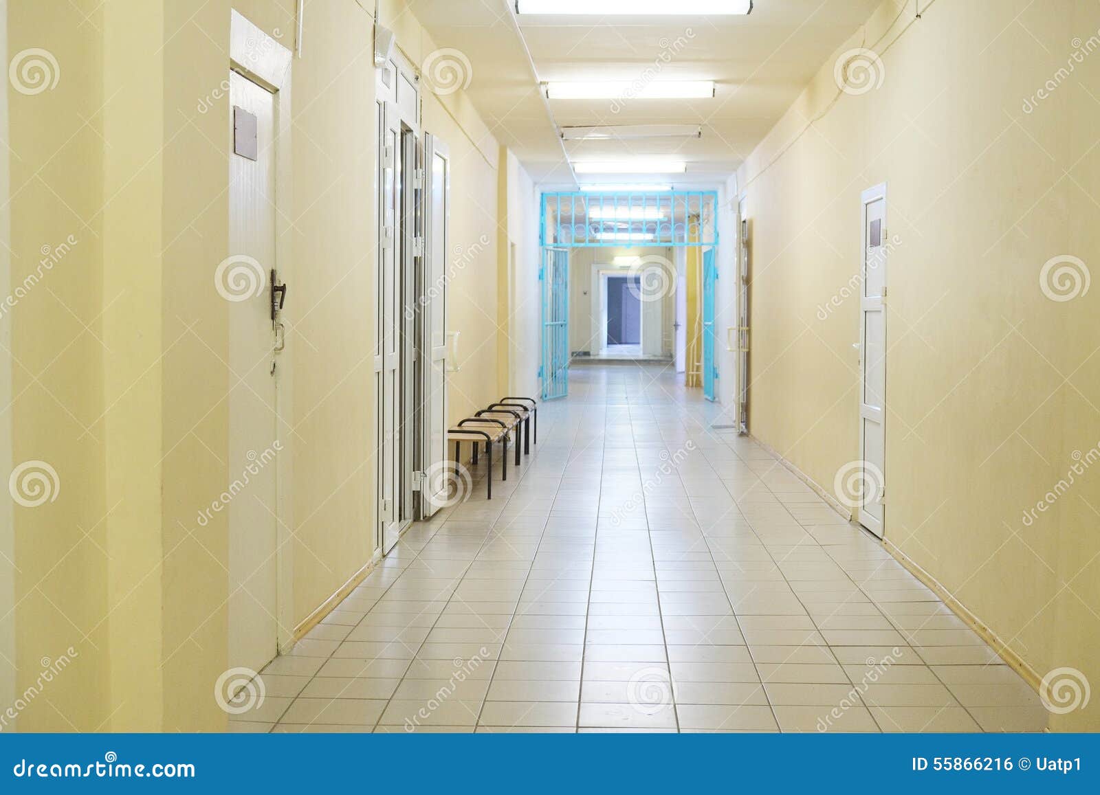 Corridor in a Medical Center Stock Photo - Image of interior, corridor ...