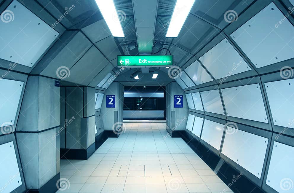 Corridor in the metro. stock image. Image of arrival - 16817287