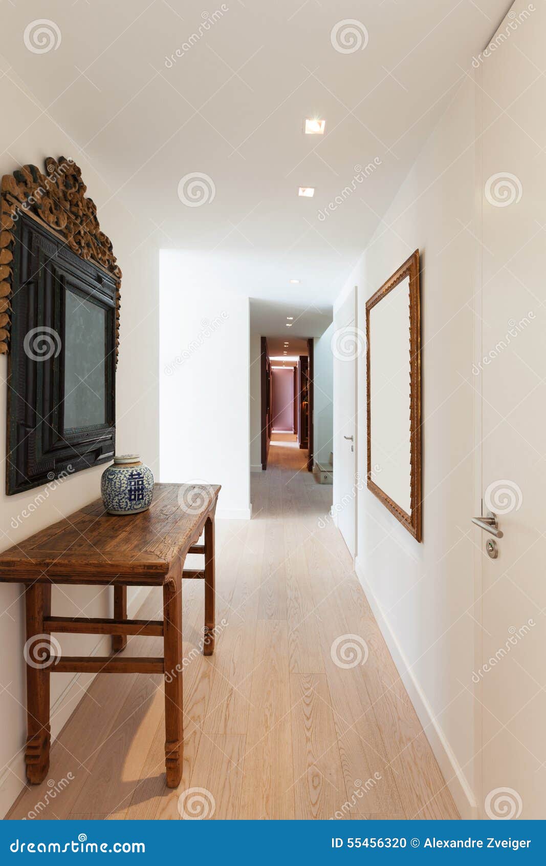 Corridor of a Modern Apartment Stock Photo - Image of building ...