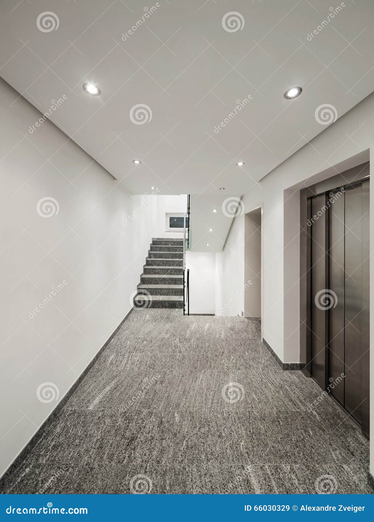 Corridor of a Modern Apartment Building Stock Image - Image of passage ...