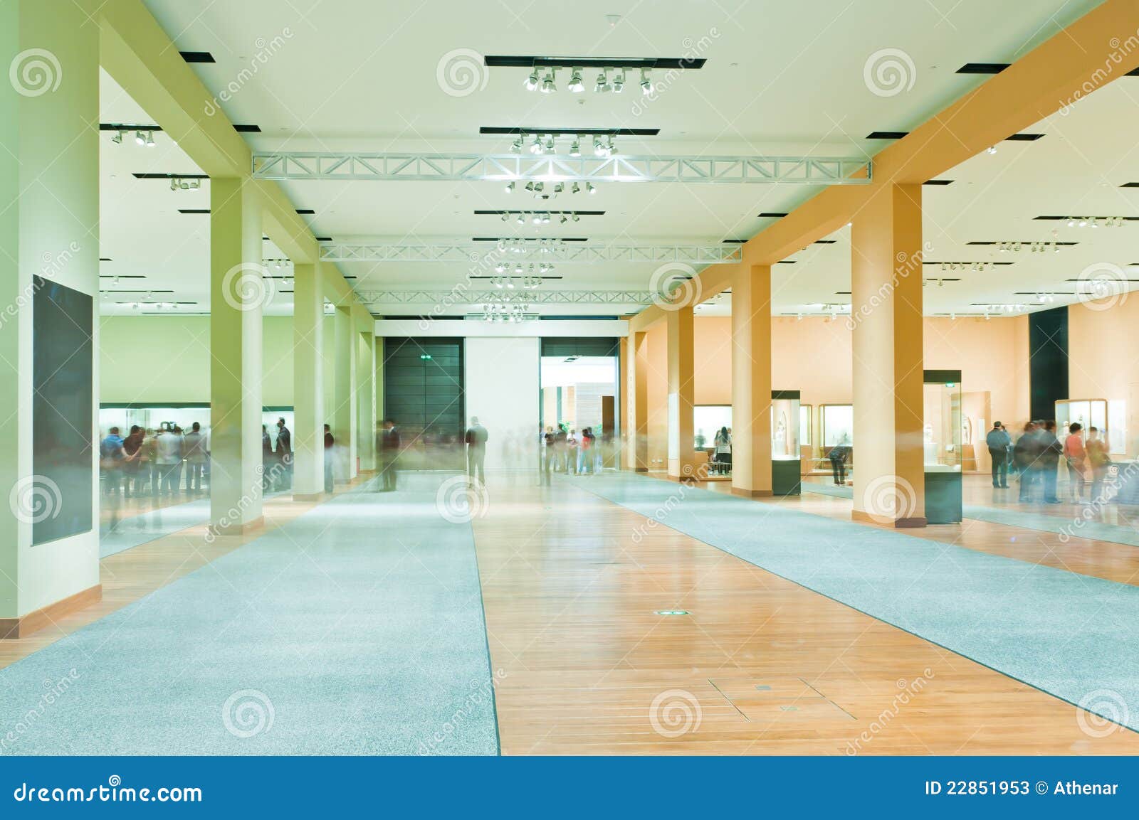Corridor In Modern Exhibition Hall Stock Image - Image of interior ...