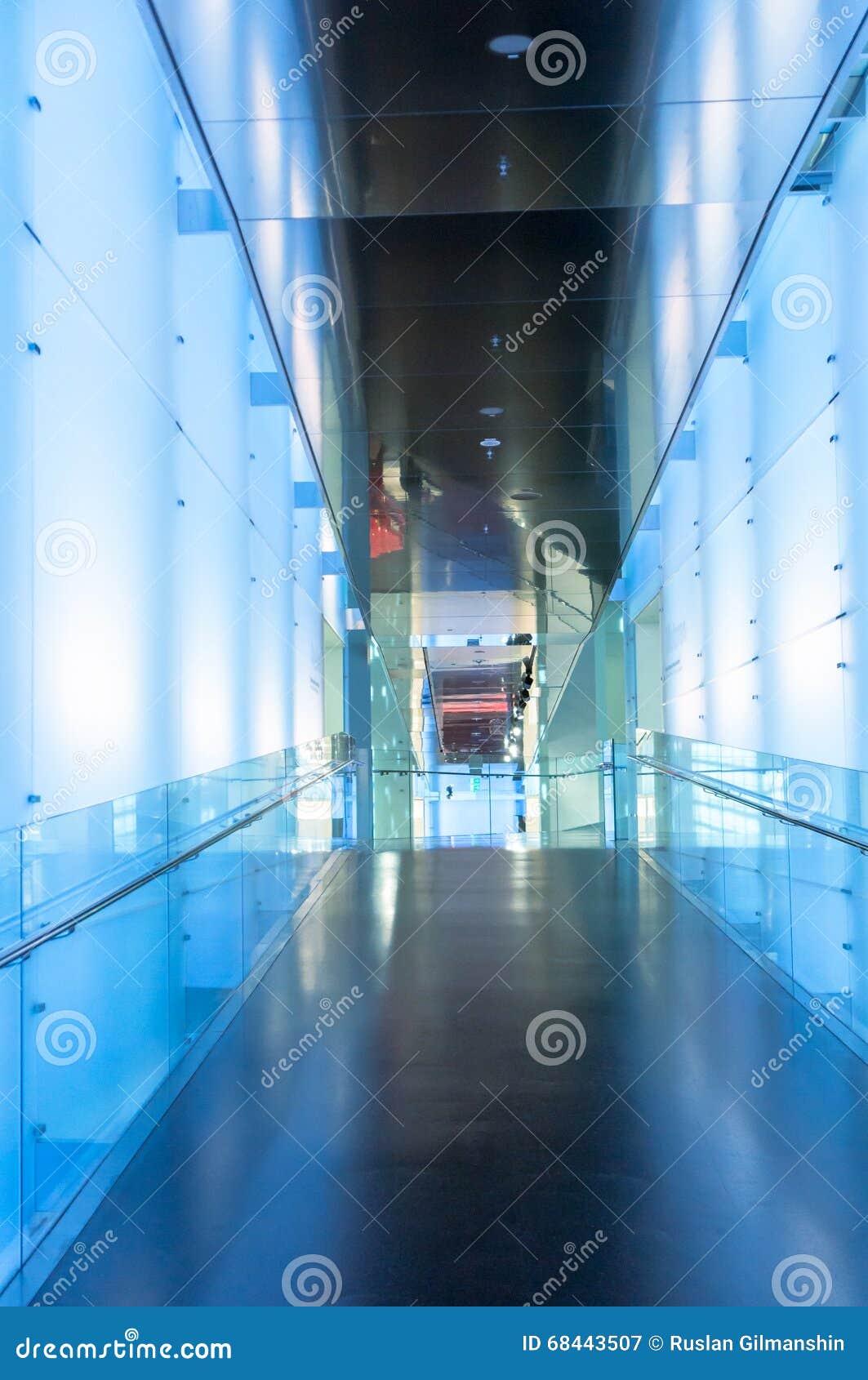 Corridor of Modern Office Building Stock Image - Image of hallway ...