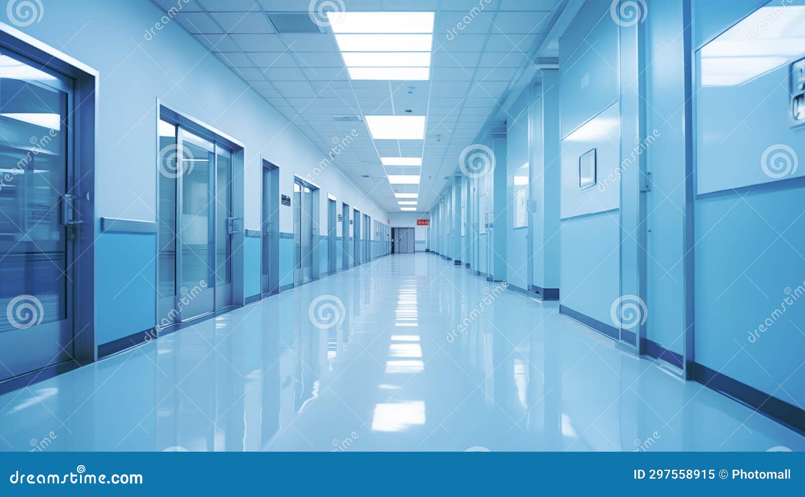 Corridor of Modern Office Building Stock Image - Image of building ...