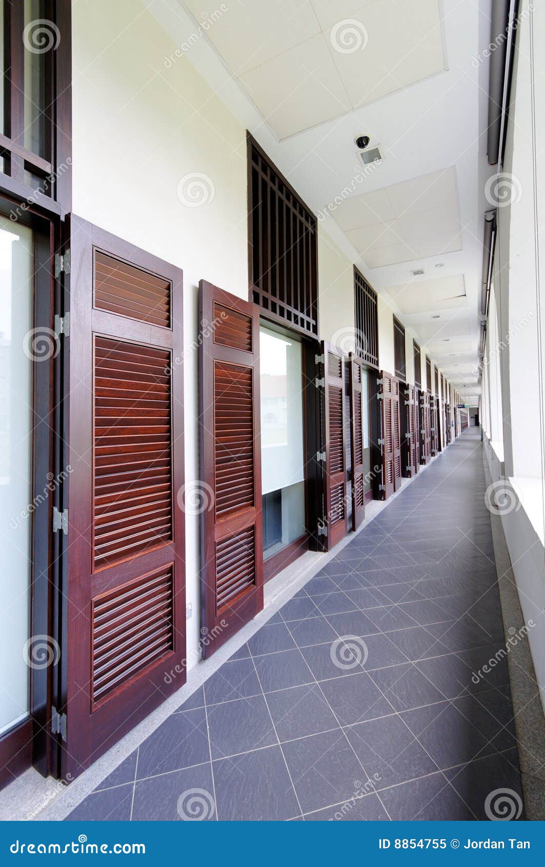 Corridor in National University of Singapore Stock Image - Image of ...