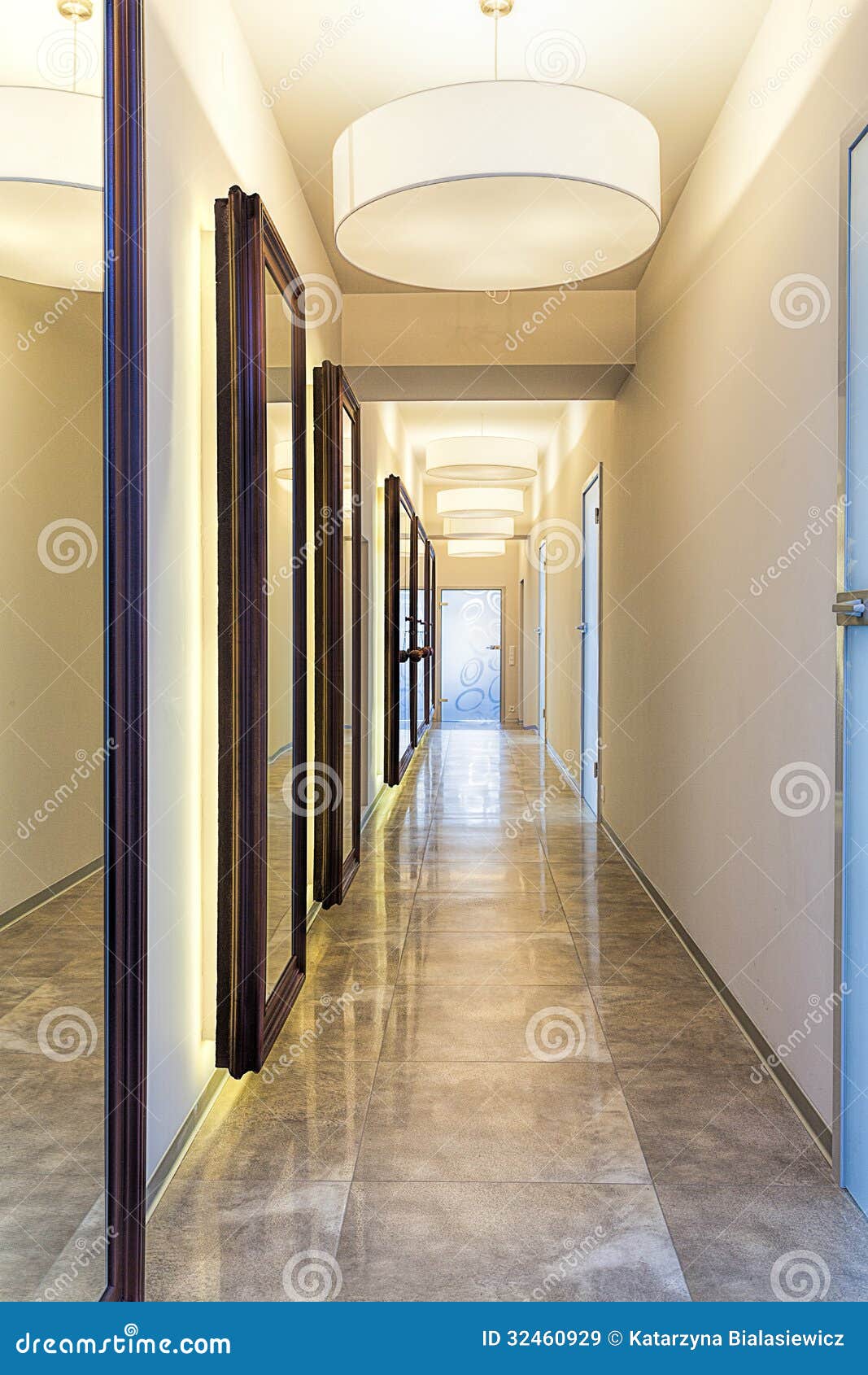 Corridor stock image. Image of interior, passage, mirrors - 32460929