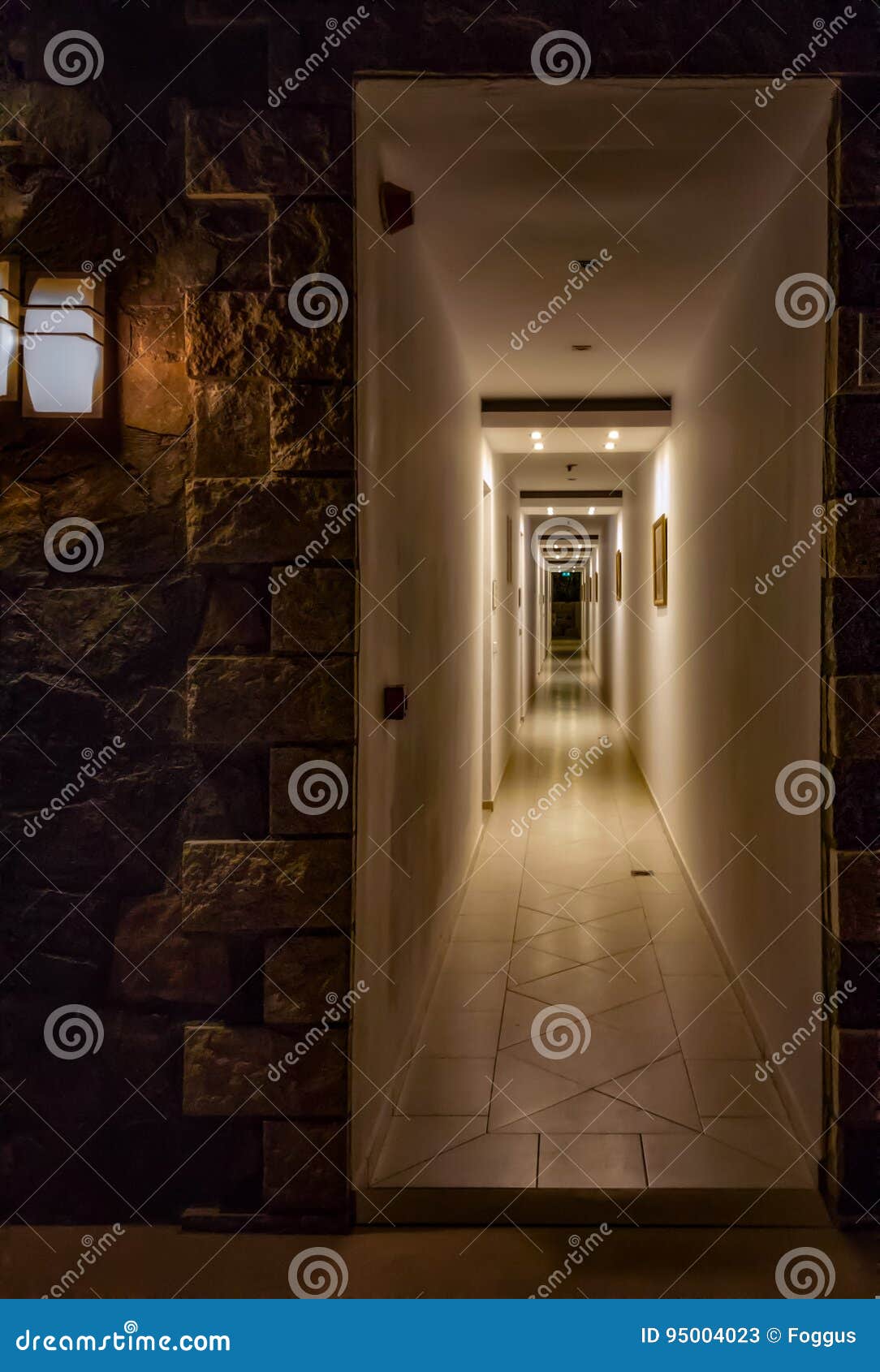 Corridor at night stock image. Image of corridor, empty - 95004023