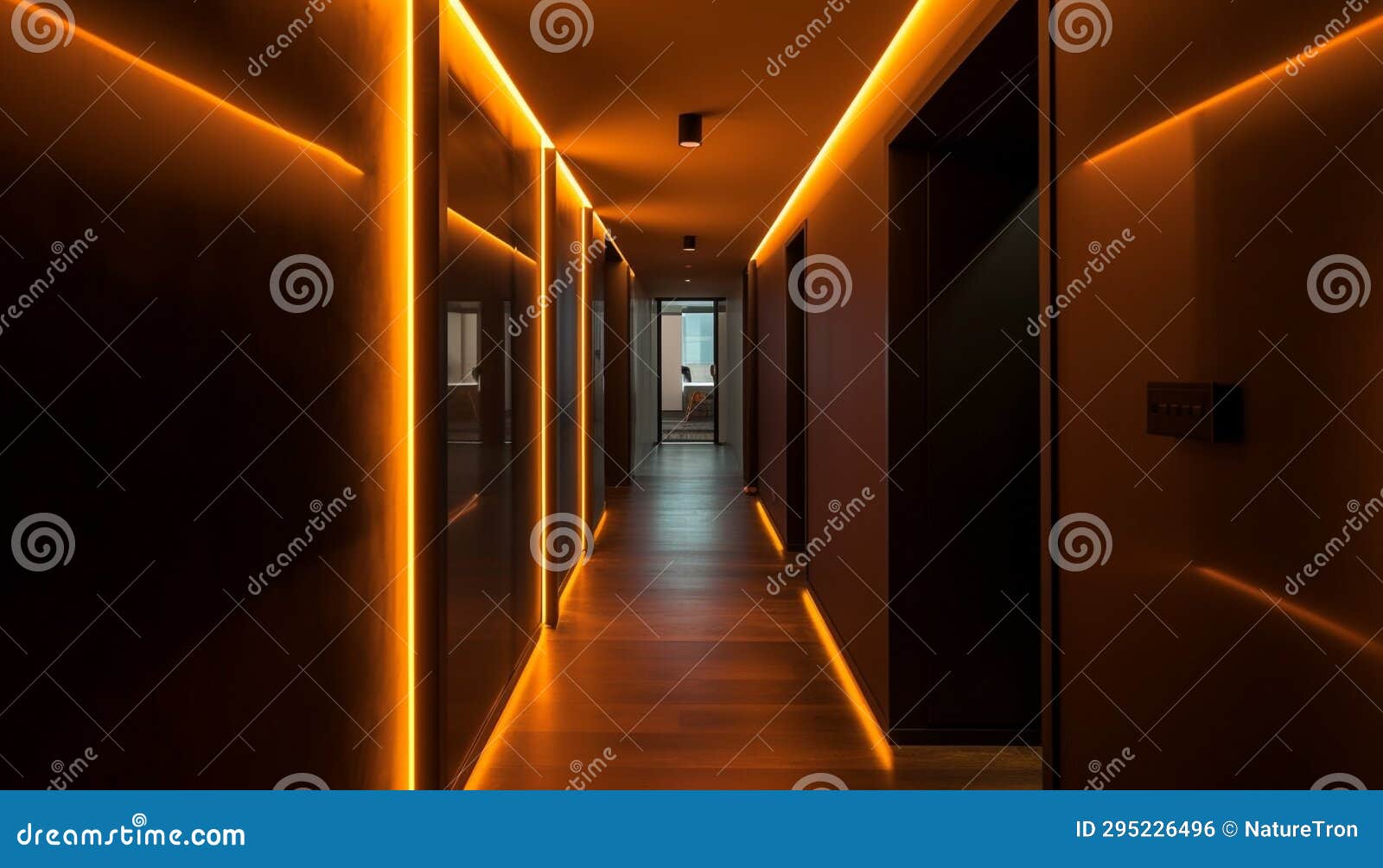 Corridor in the Office Corridor in the Office Corridor at Night Stock ...