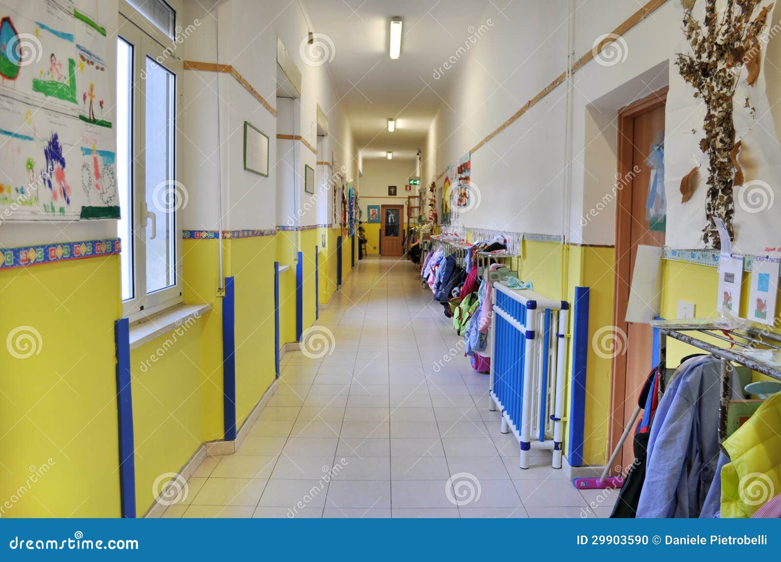 Kindergarten corridor stock photo. Image of institute - 29903590