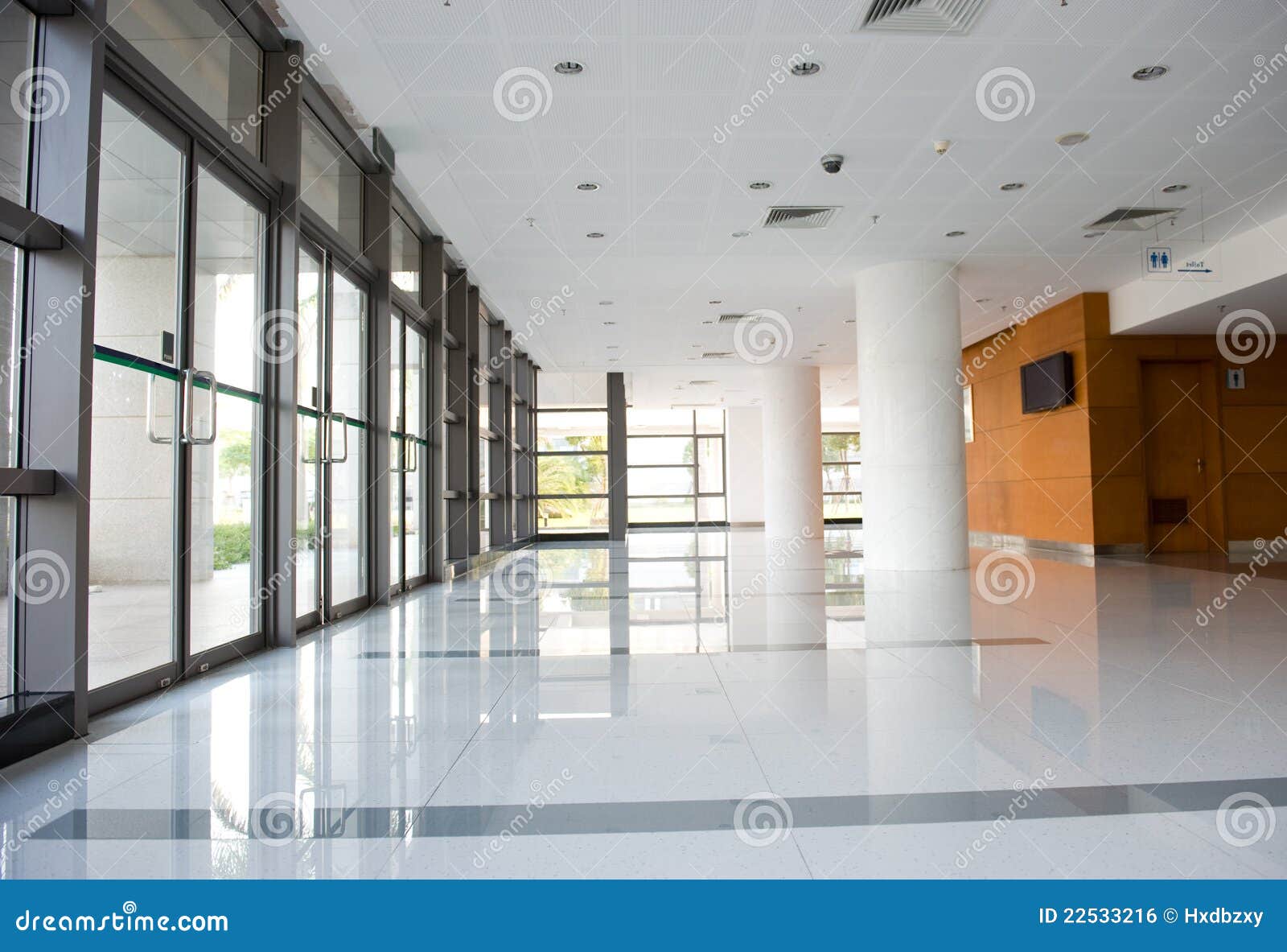 Corridor of the Office Building Stock Photo - Image of medical ...