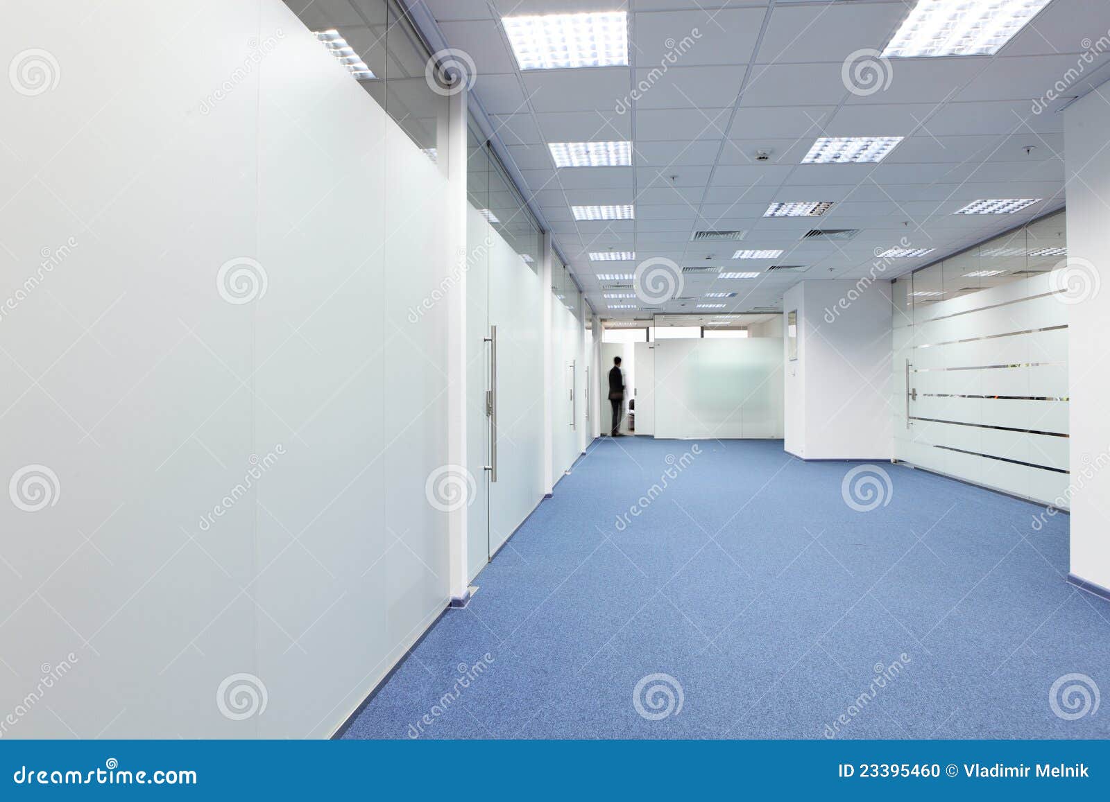 Corridor in the Office Building Stock Photo - Image of space, clean ...