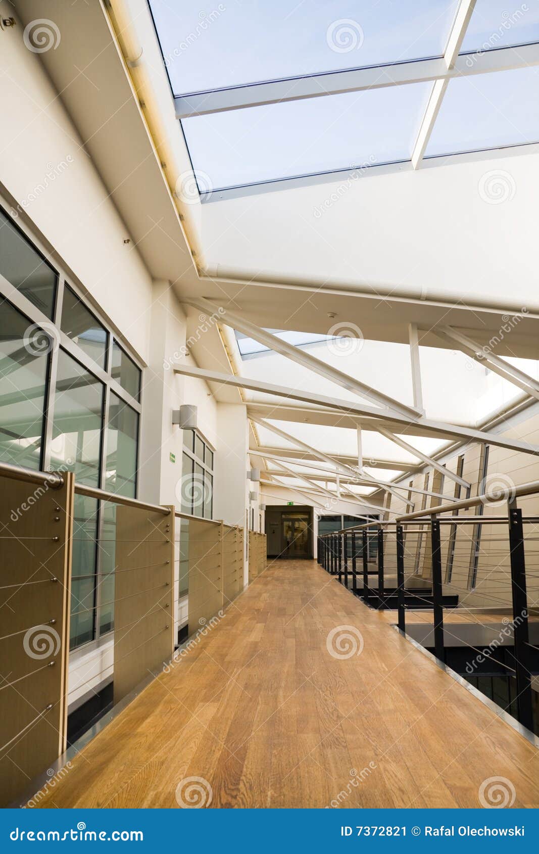 Corridor in Office Building Stock Image - Image of metal, floor: 7372821
