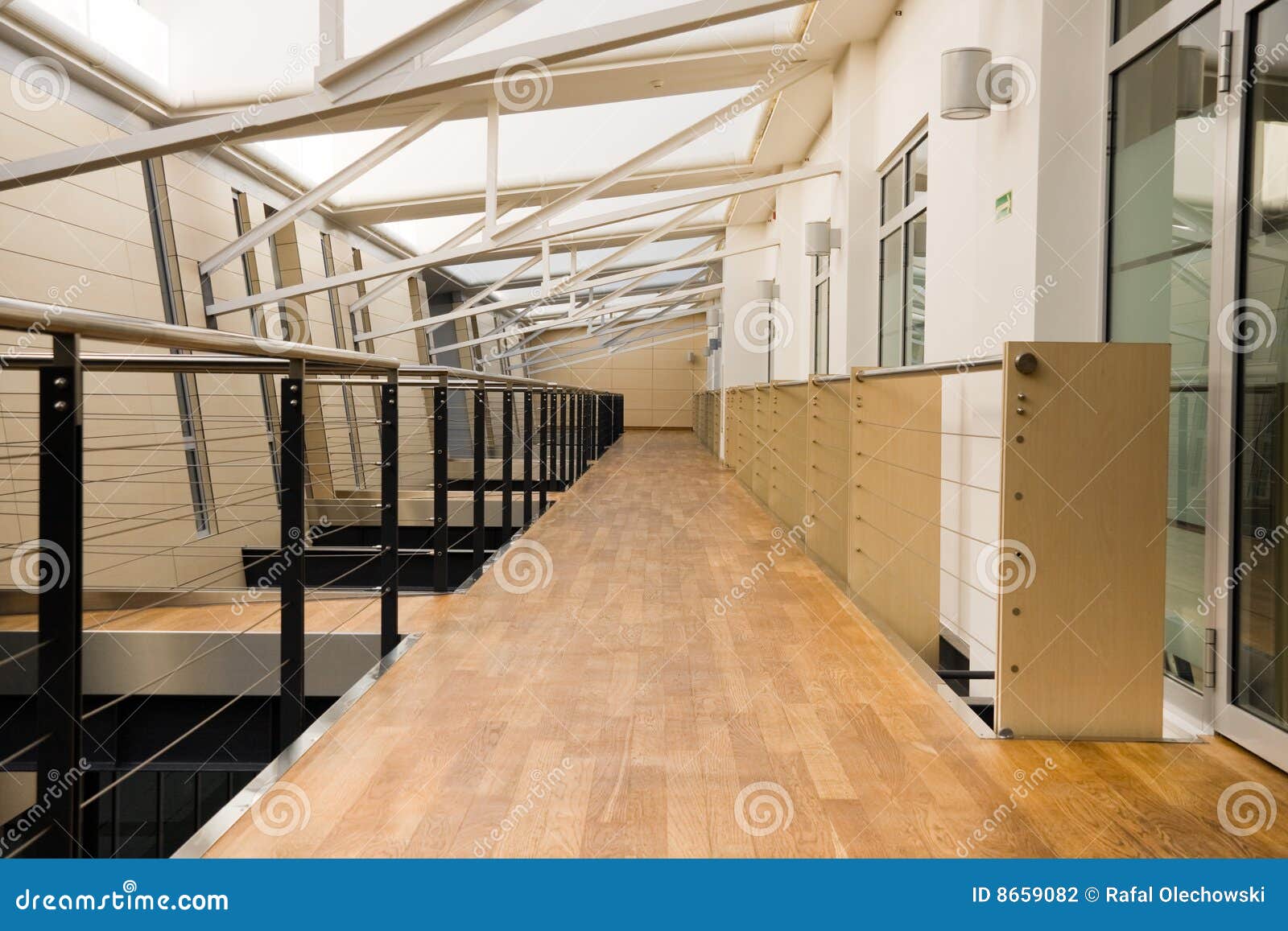 Corridor in Office Building Stock Photo - Image of design, metal: 8659082