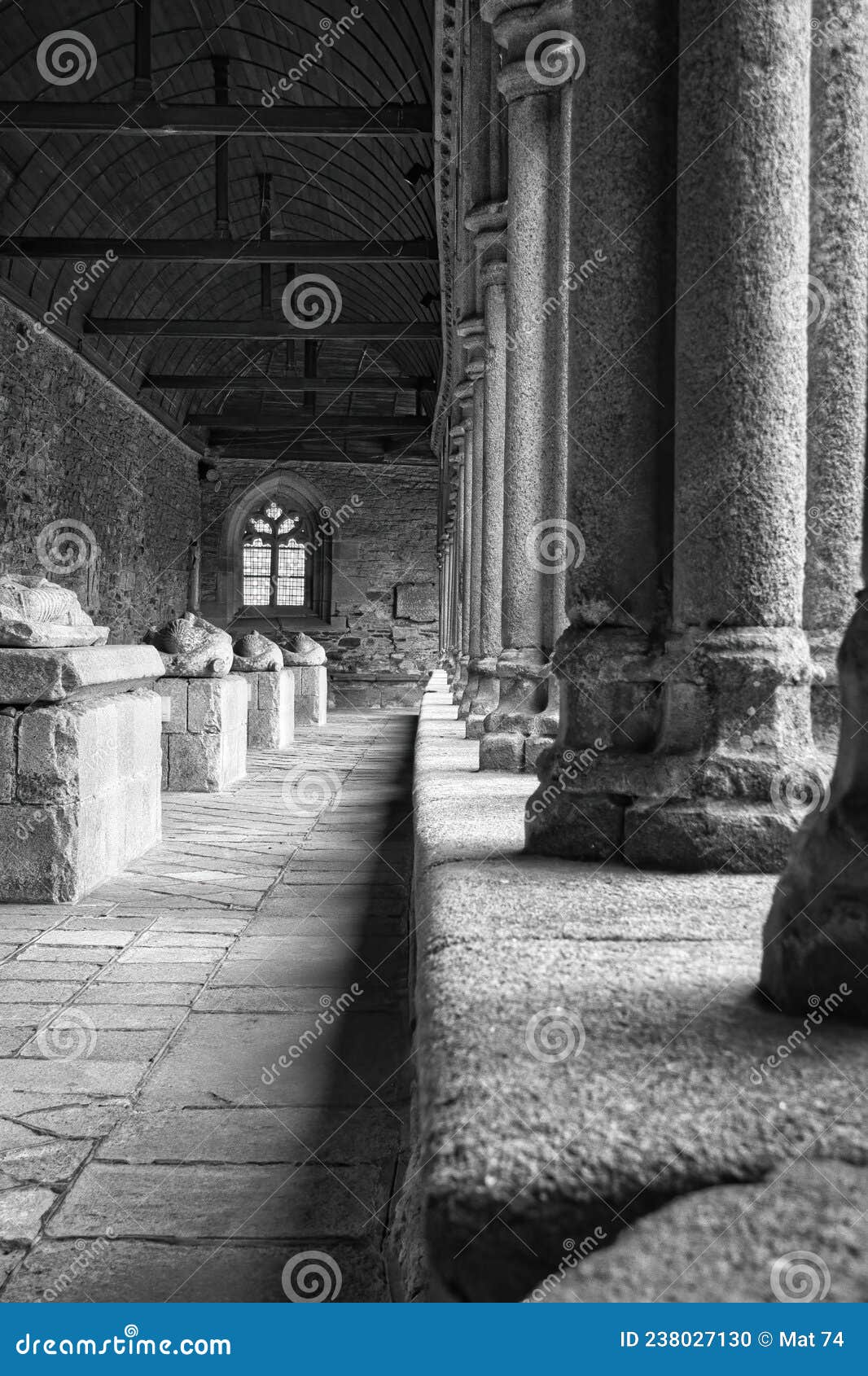 Corridor of the old church stock photo. Image of city - 238027130