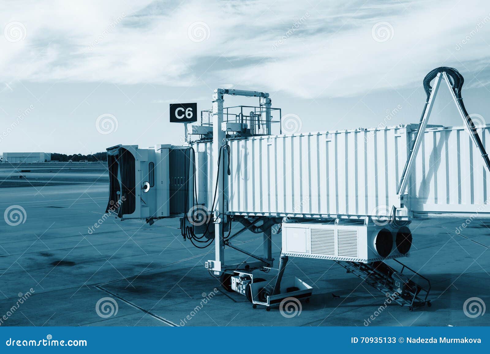 Corridor for Passage To Boarding in Plane Stock Image - Image of ...