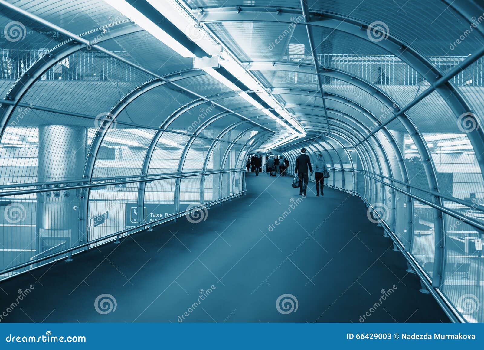 Corridor for Passage To Boarding in Plane Stock Image - Image of ...