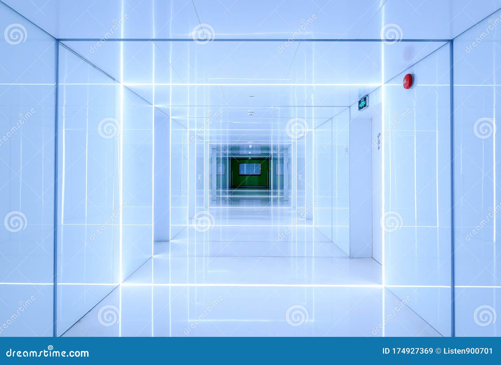 Corridor Passageway in Modern City Building Stock Image - Image of ...