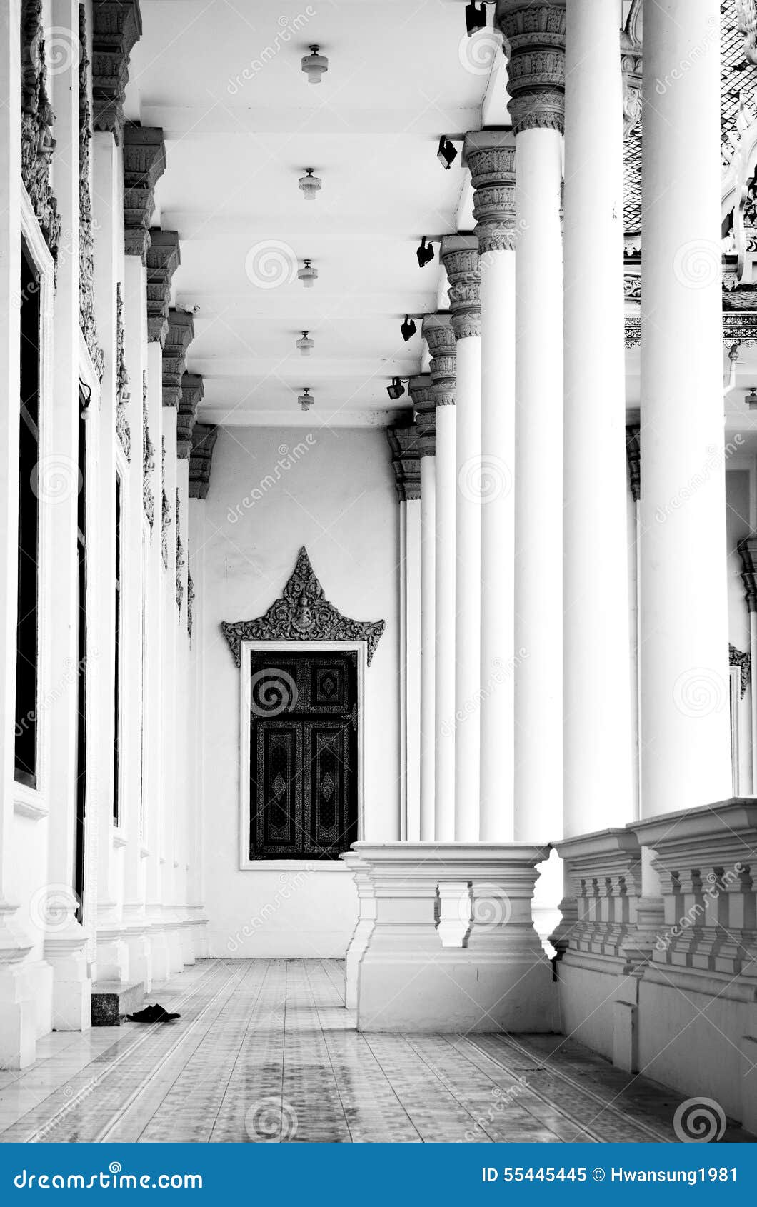Corridor in Royal Palace stock image. Image of landscape - 55445445
