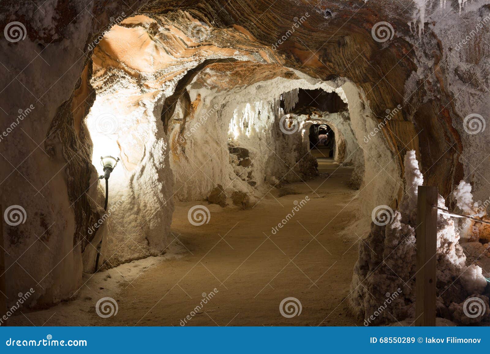 Corridor at salt cave stock image. Image of natural, history - 68550289