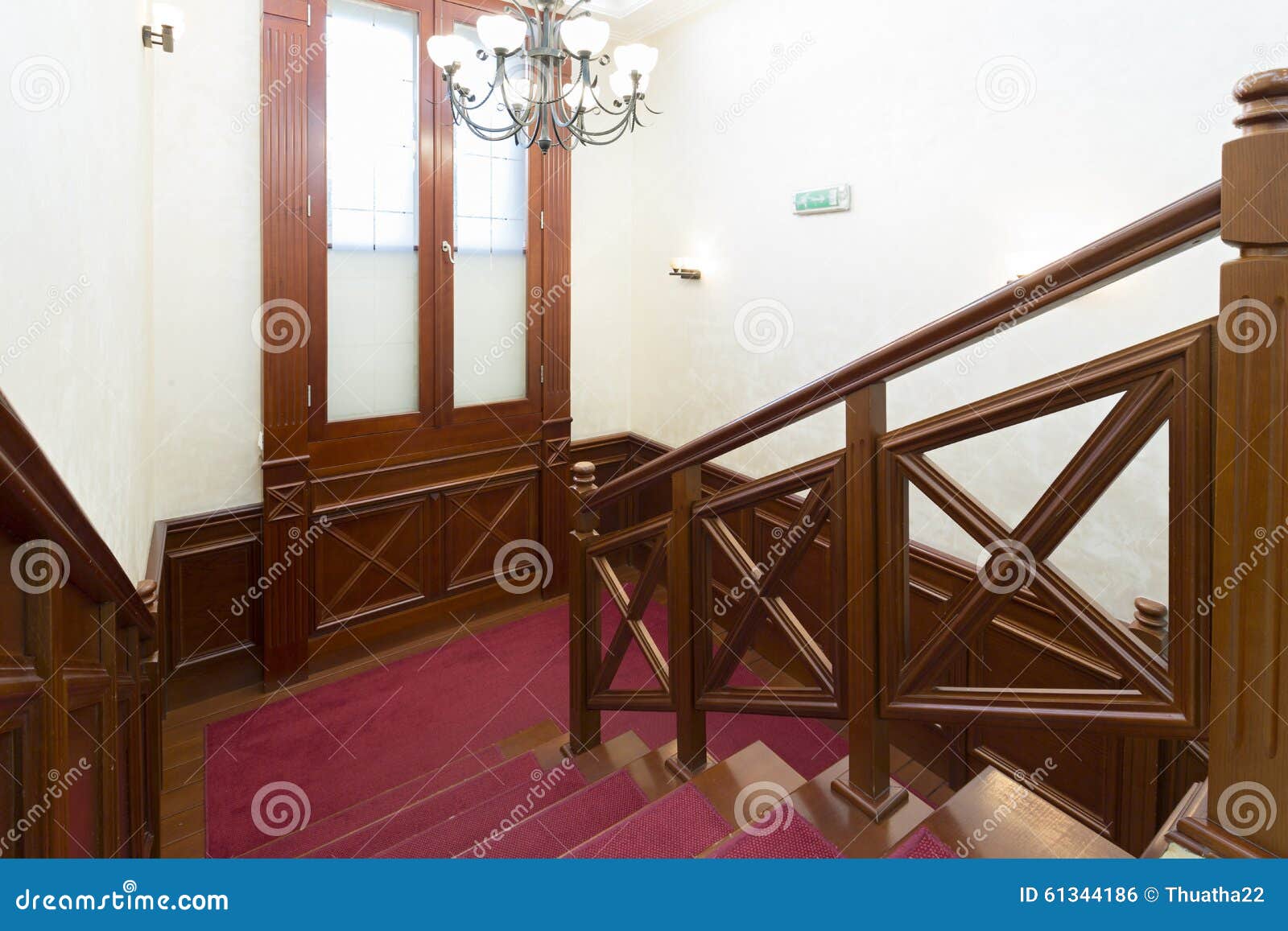 Corridor with Stairs - Hotel Interior Stock Photo - Image of horizontal ...