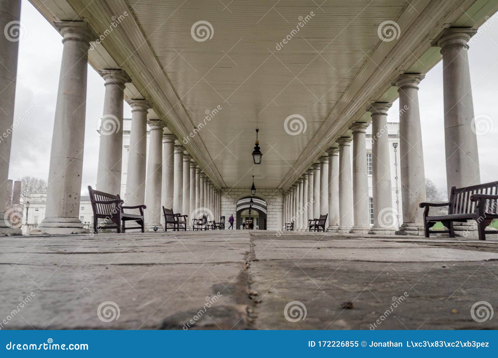 Corridor Surrounded by Ancient Columns Stock Image - Image of ancient ...
