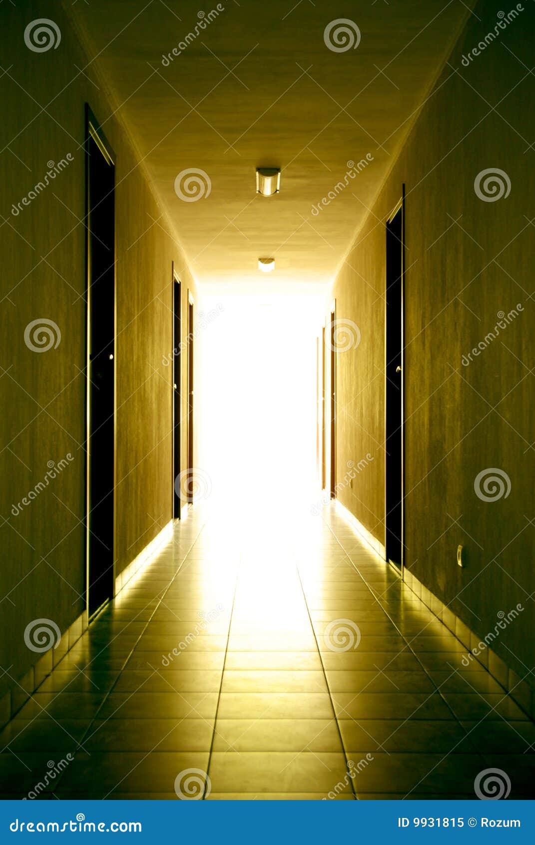 Corridor to light stock image. Image of hole, enter, illumination - 9931815